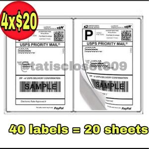 Office | 4 Shipping Labels 20 Sheets Square Edges | Poshmark